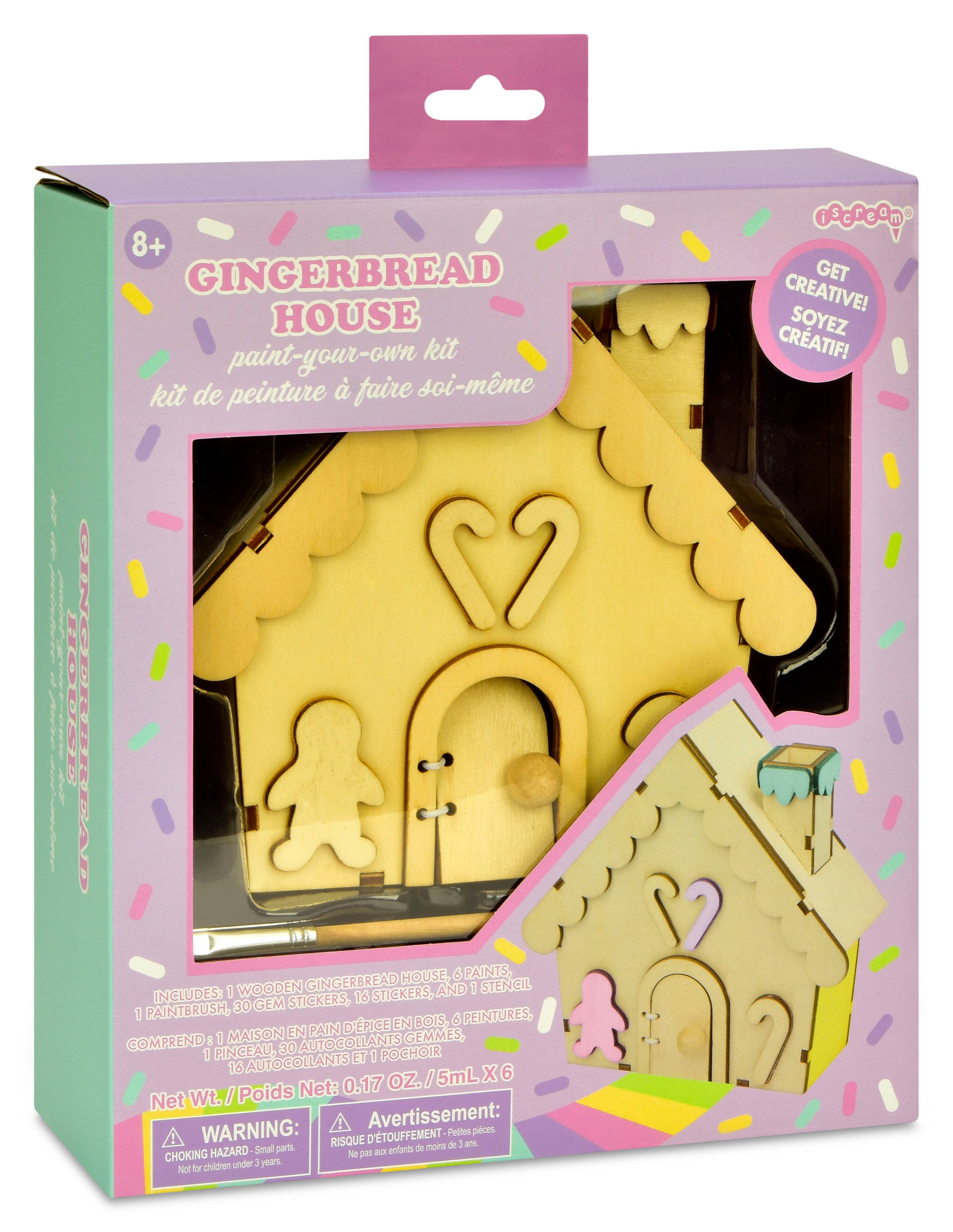 IScream Decorate Your Own Gingerbread House Craft Kit – DIY Holiday Art ...